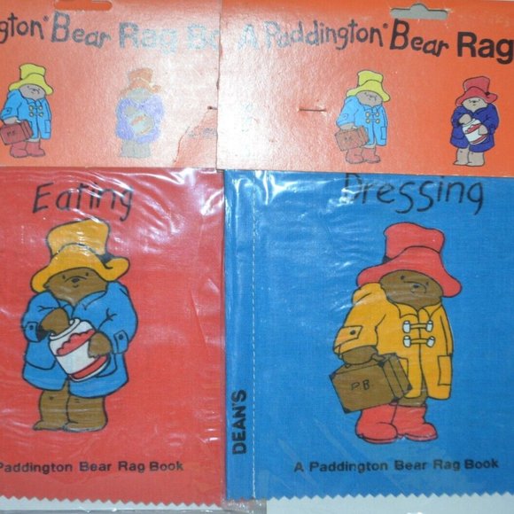 Toys | Paddington Bear Rag Book Lot New Complete Set 1982 Deans Rag ...